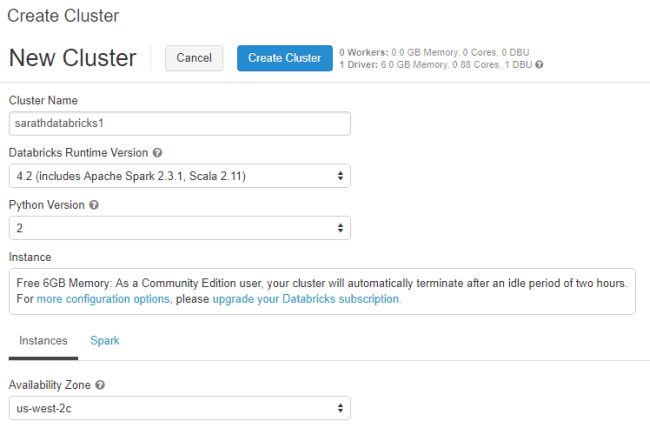 Working With Free Community Edition Of Databricks Spark Cluster